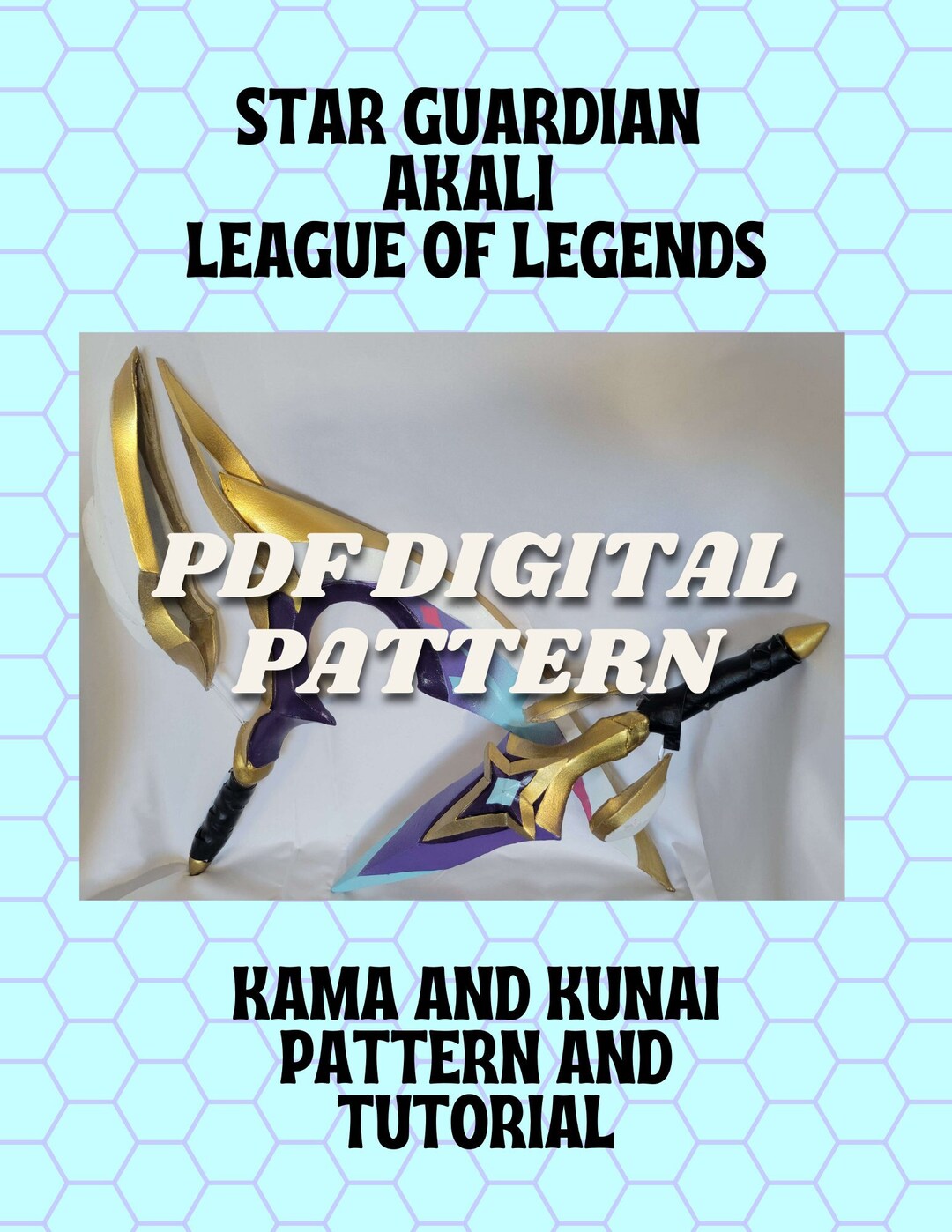 SG Akali Kama and Kunai Inspired Prop Pattern AND Tutorial - Etsy