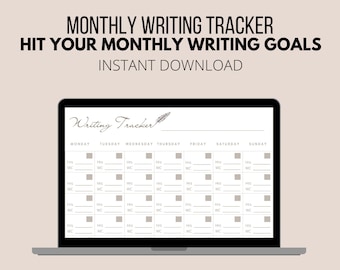 Writing Tracker Printable - Etsy