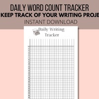Word Count Tracker, Editing Tracker, Proofreading Tracker, Writing ...