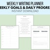Monthly Writing Tracker for Writers Word Count Tracker Letter Instant ...