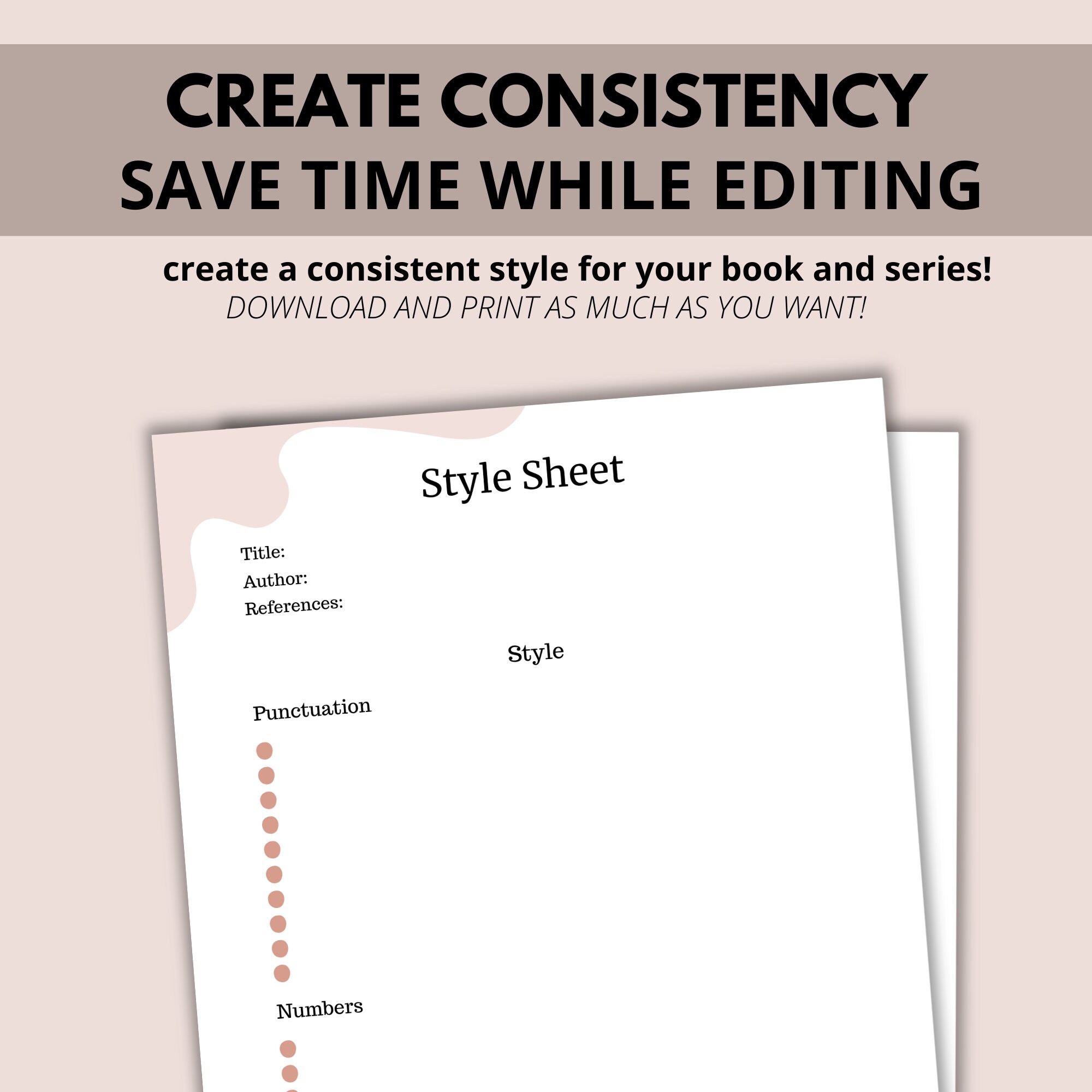 Book Editing Style Sheet for Writers | Fiction & Nonfiction Editing ...