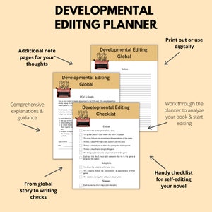 Developmental Editing Planner for Writers | Self-editing Checklist ...