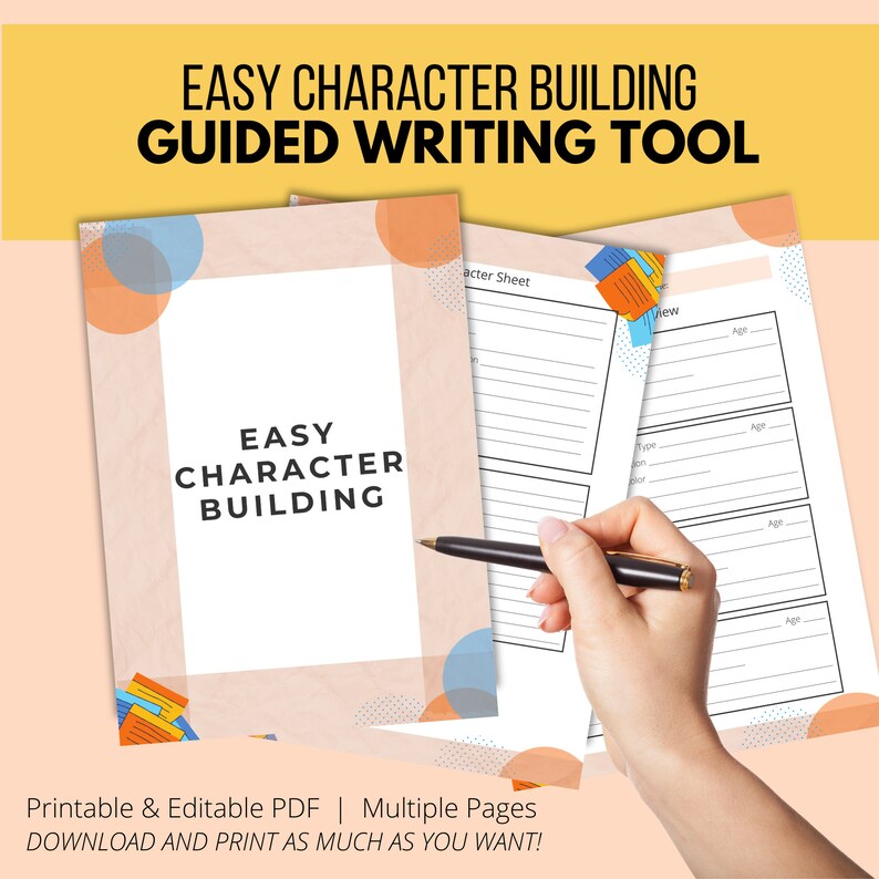 Character Development Workbook | Writing Tools | Step-by-step Character ...