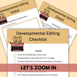 Developmental Editing Planner for Writers | Self-editing Checklist ...