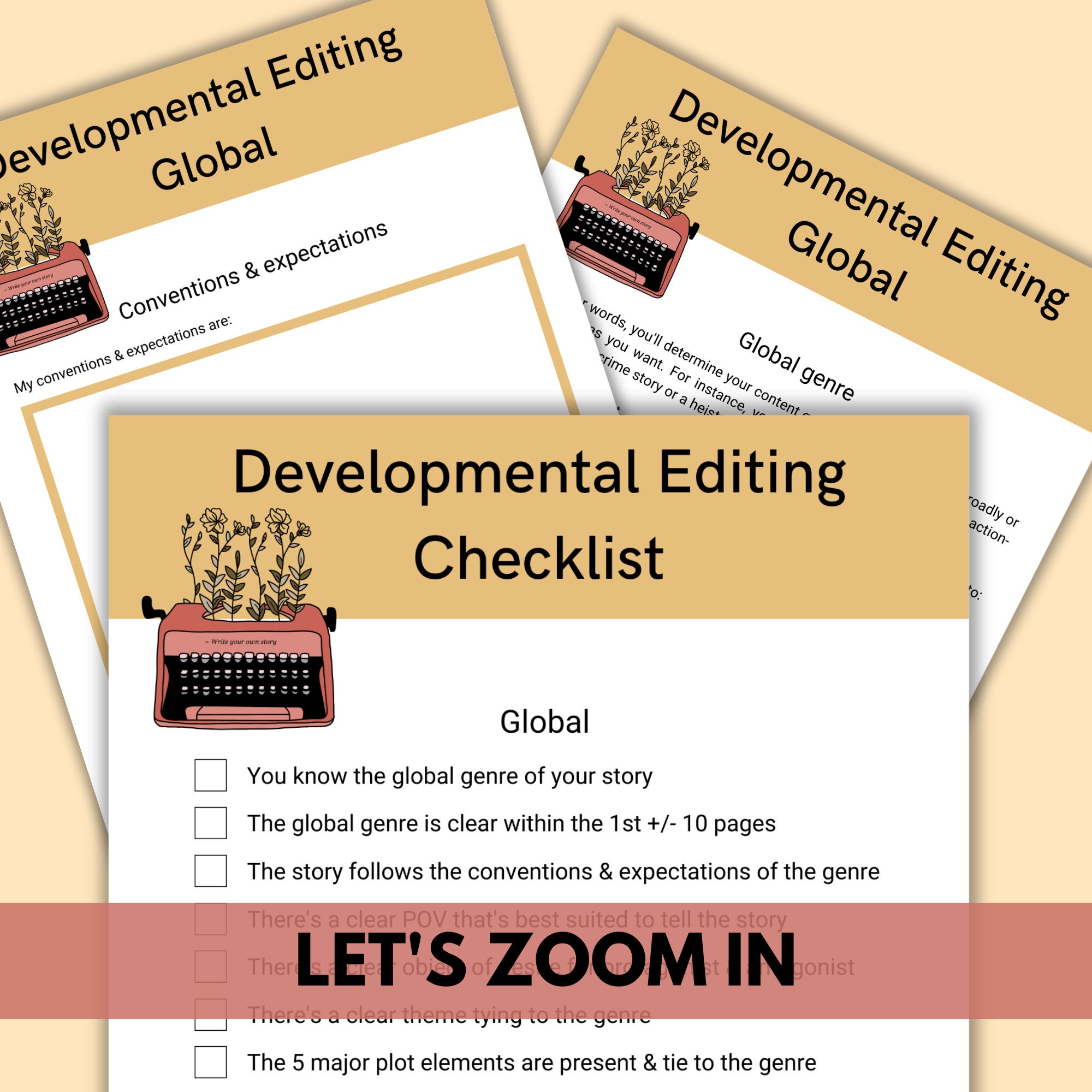 Developmental Editing Planner for Writers Self-editing - Etsy