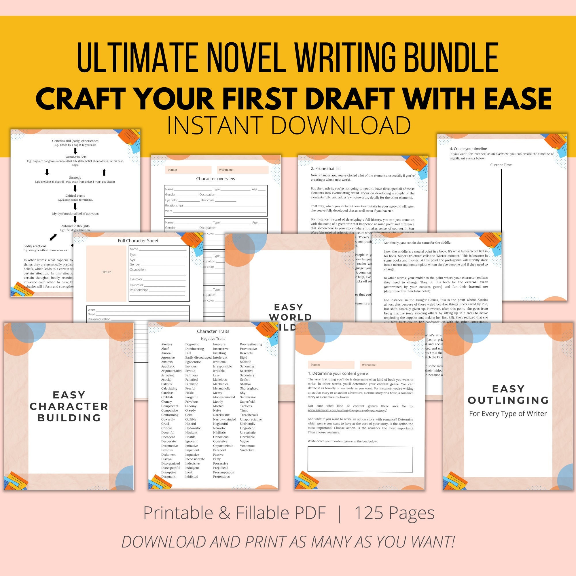 Ultimate Novel Writing Bundle Plotting for Fiction Writers Character ...