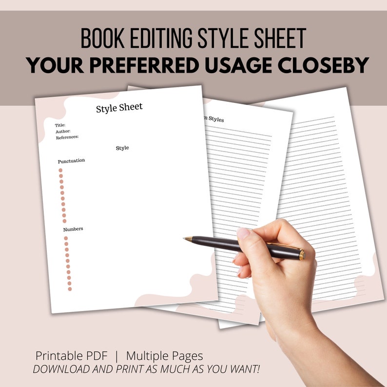 Book Editing Style Sheet for Writers | Fiction & Nonfiction Editing ...