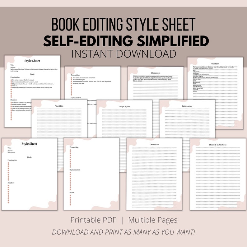 Book Editing Style Sheet for Writers | Fiction & Nonfiction Editing ...