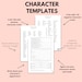Character Outline Sheets | Printable Template | Positive & Negative ...