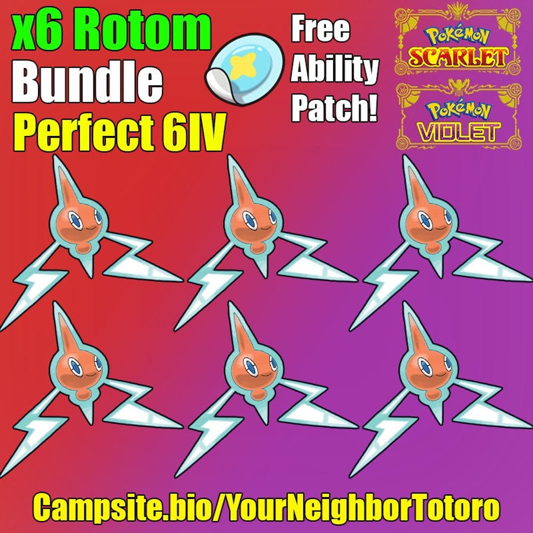 X6 Rotom Bundle Shiny / Normal Pokemon Scarlet and Violet Custom ...