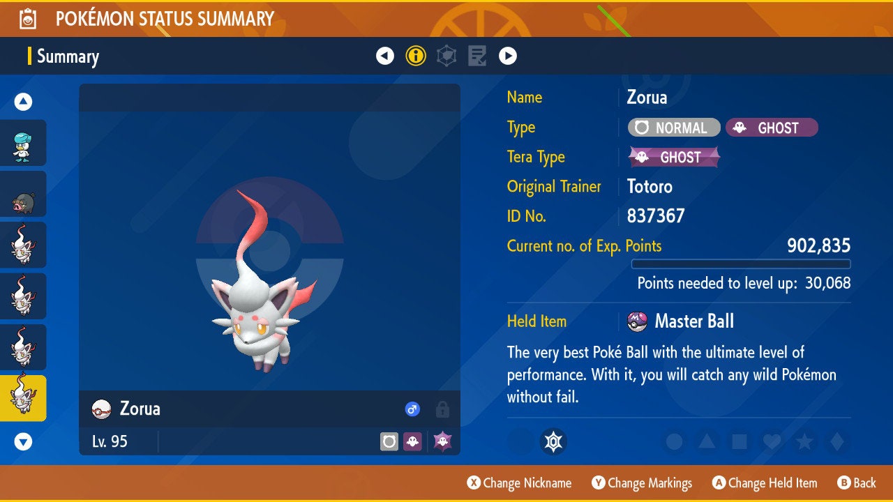 Shiny or Normal Hisuian Zorua Pokemon Scarlet and Violet Perfect 6IV ...