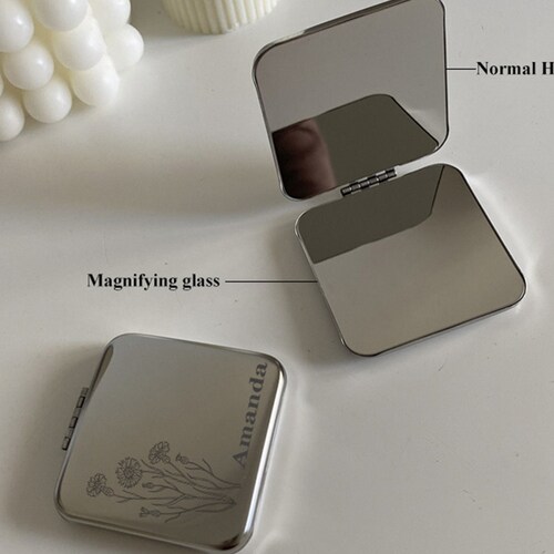 Personalized Compact Mirror Pocket Mirror Bridesmaid T Etsy