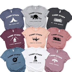 Personalized Camp Staff Shirts, Custom Summer Group Shirts, Camping ...