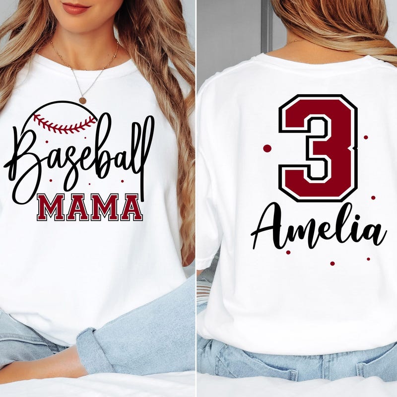 Custom Mom Shirt Baseball - Etsy