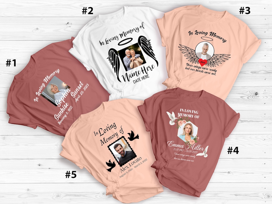 Personalized Memorial Shirt, Custom Funeral Shirt, Rest in Peace Shirt ...