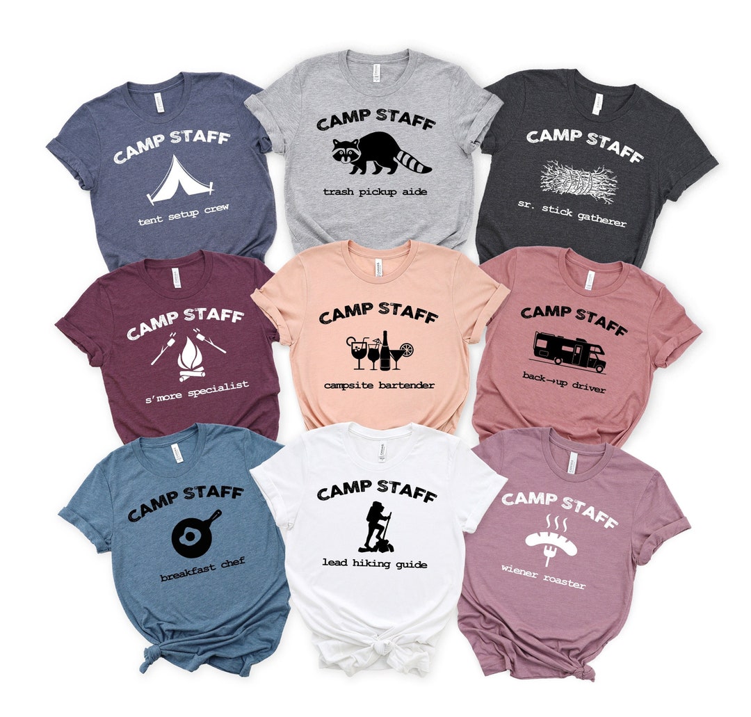 Personalized Camp Staff Shirts, Custom Summer Group Shirts, Camping ...