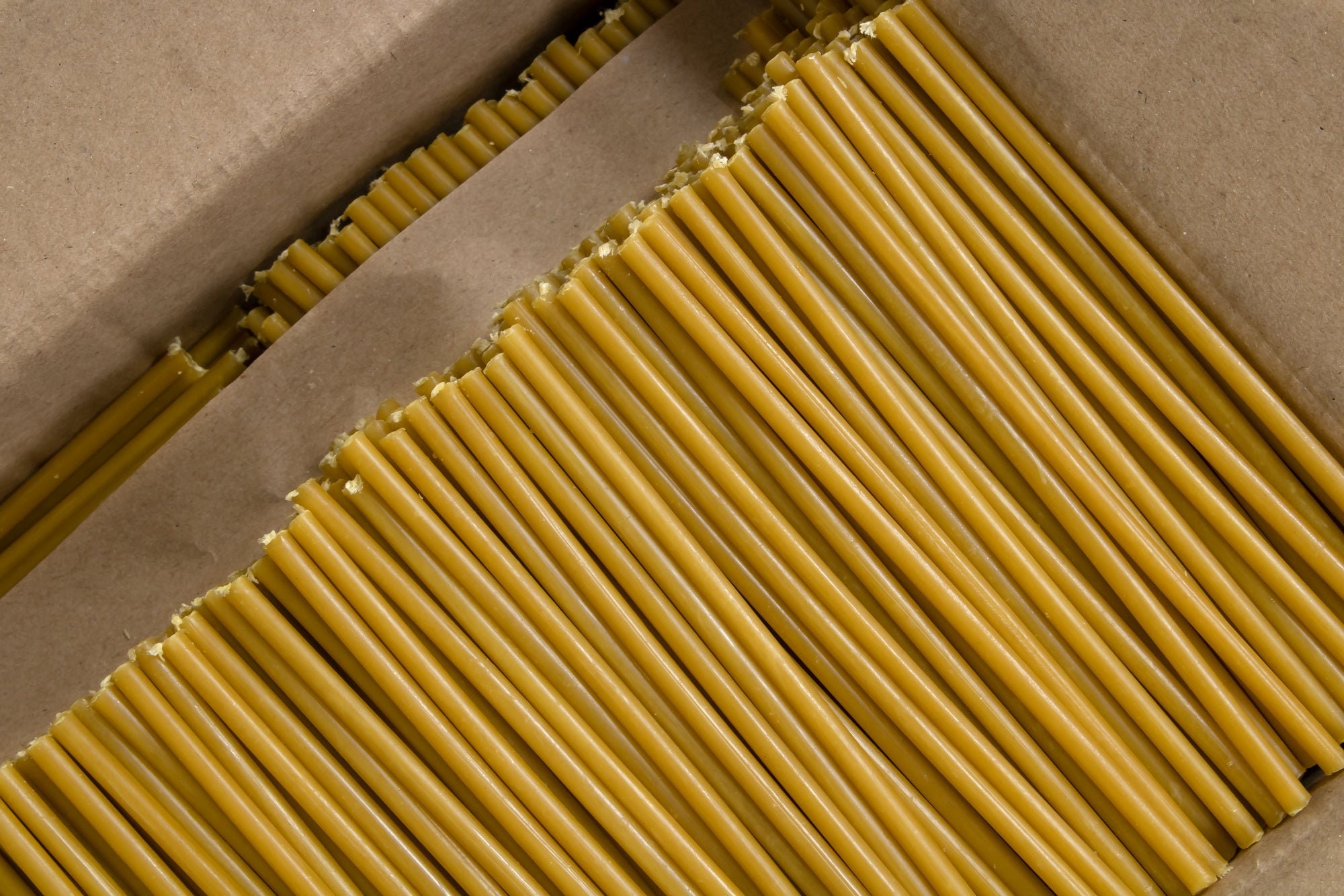 Box 5 Kg - 1750 Pcs. Yellow Monastery Candles N140 Made of Beeswax, 16 ...