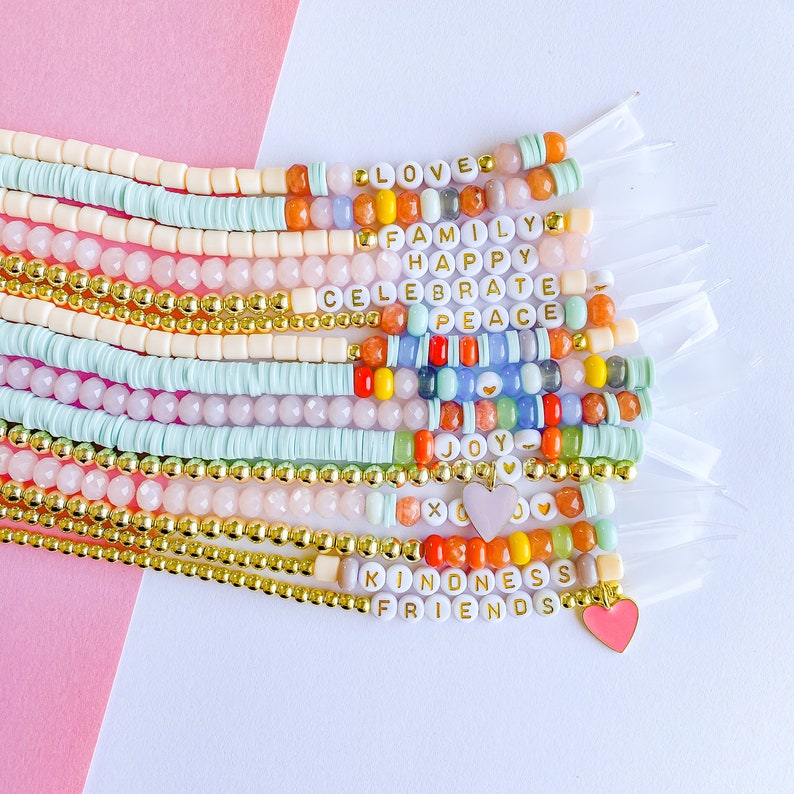 The Joy DIY Stretchy Bracelet Rainbow Jewelry Making Bead Kit for ...