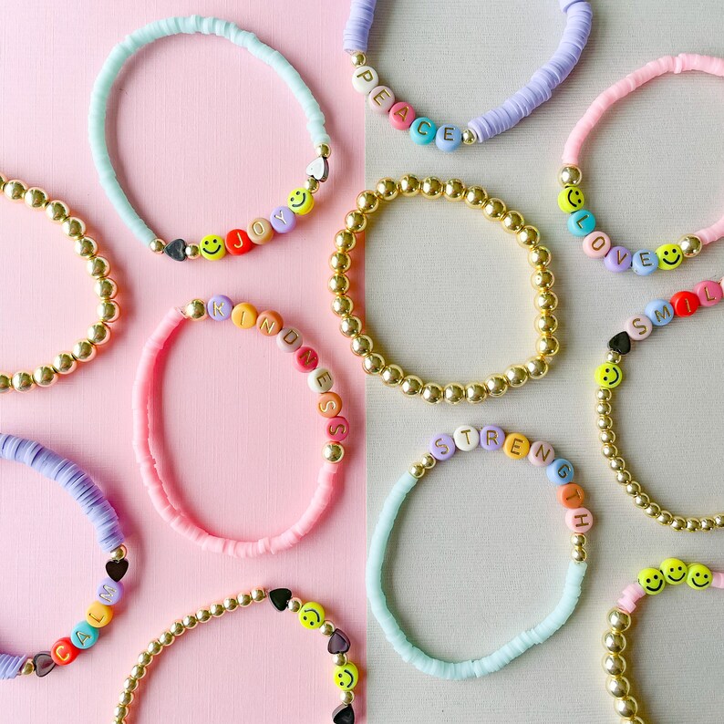 The Happiness DIY Stretchy Bracelet Rainbow Jewelry Making Bead Kit for ...