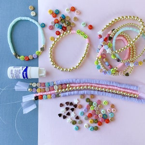 The Happiness DIY Stretchy Bracelet Rainbow Jewelry Making Bead Kit for ...