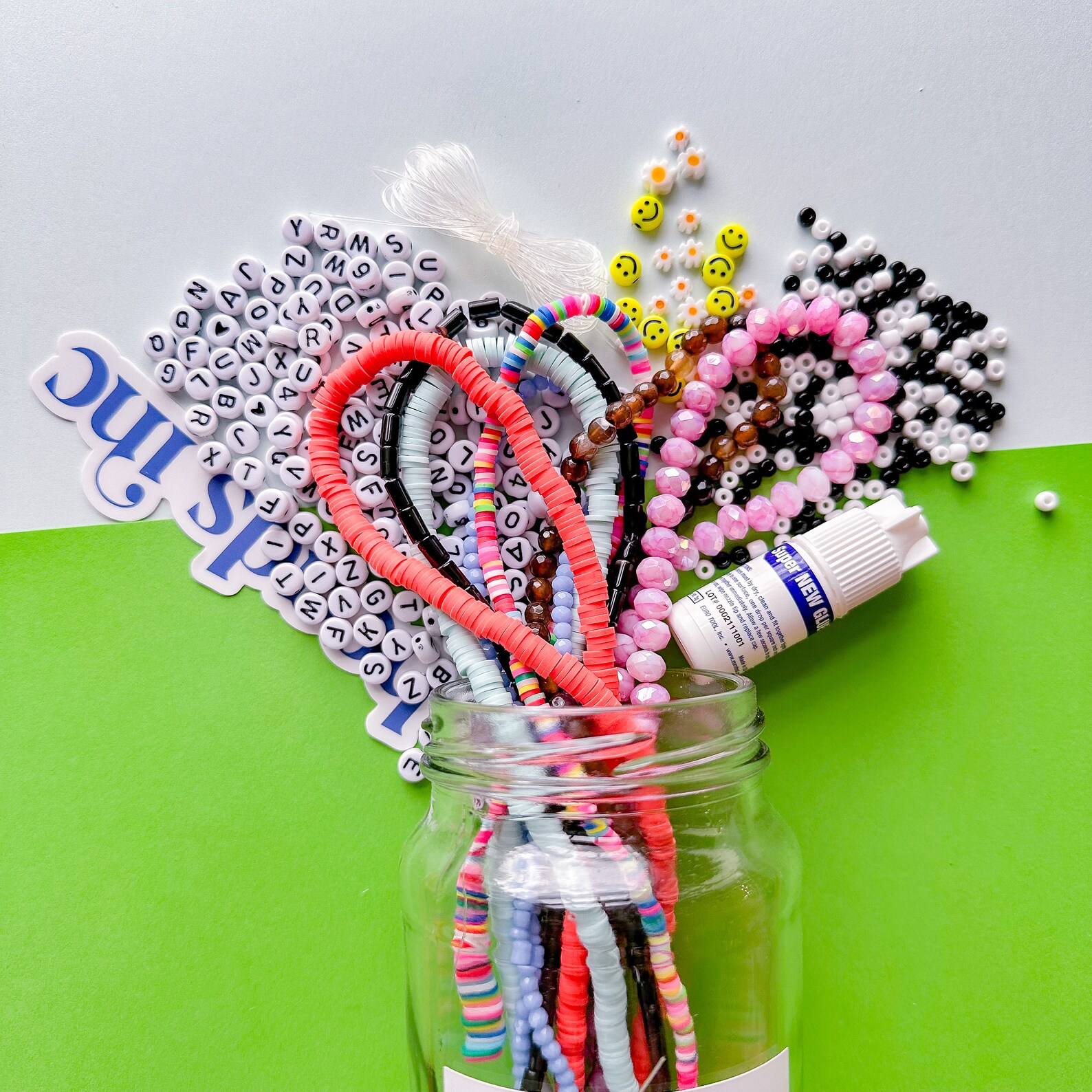 The Flower Power DIY Stretchy Bracelet Jewelry Making Bead Kit for ...