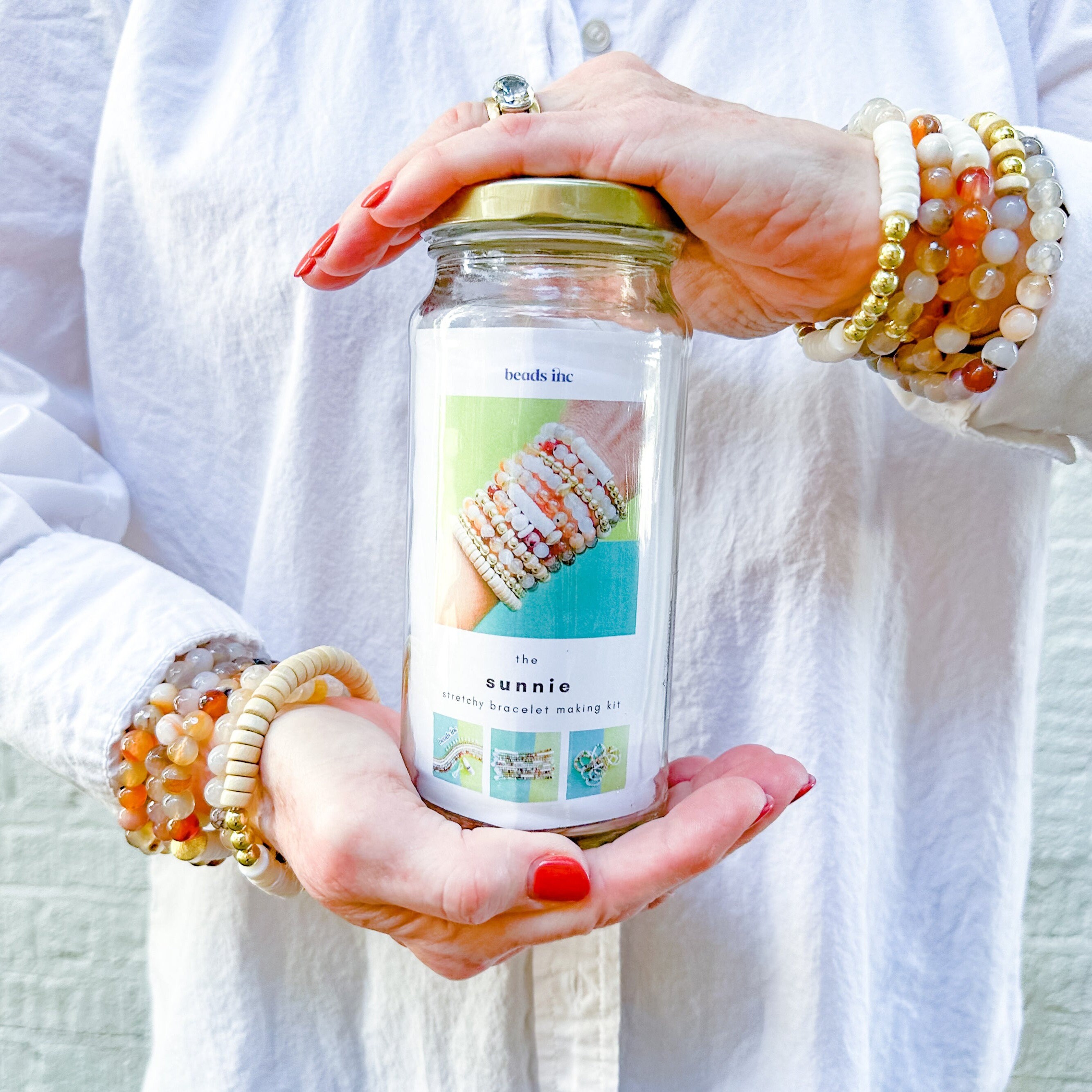 The Sunnie DIY Stretchy Bracelet Jewelry Making Bead Kit for Adults Gift Beginners Beginners ...