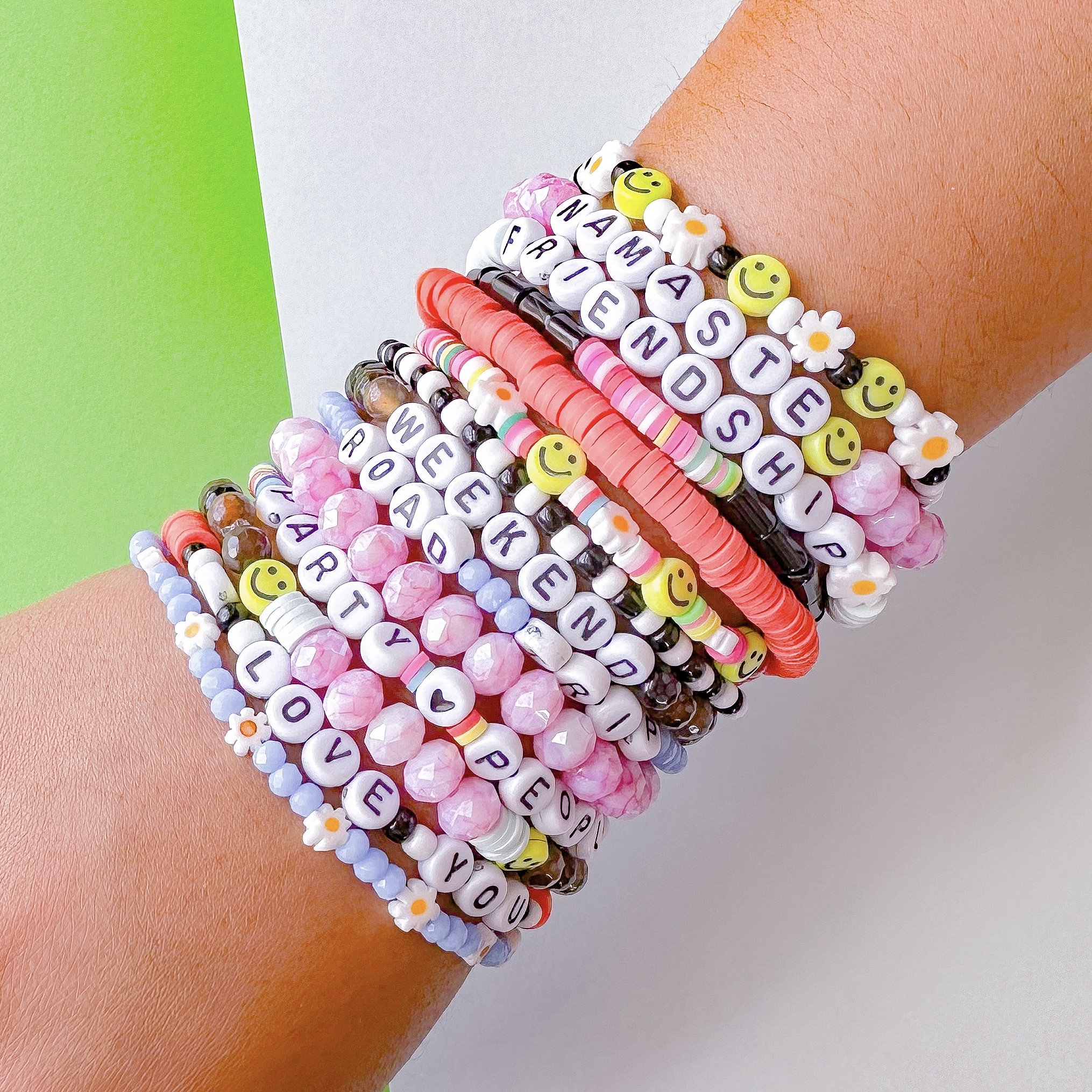 The Flower Power DIY Stretchy Bracelet Jewelry Making Bead Kit for ...