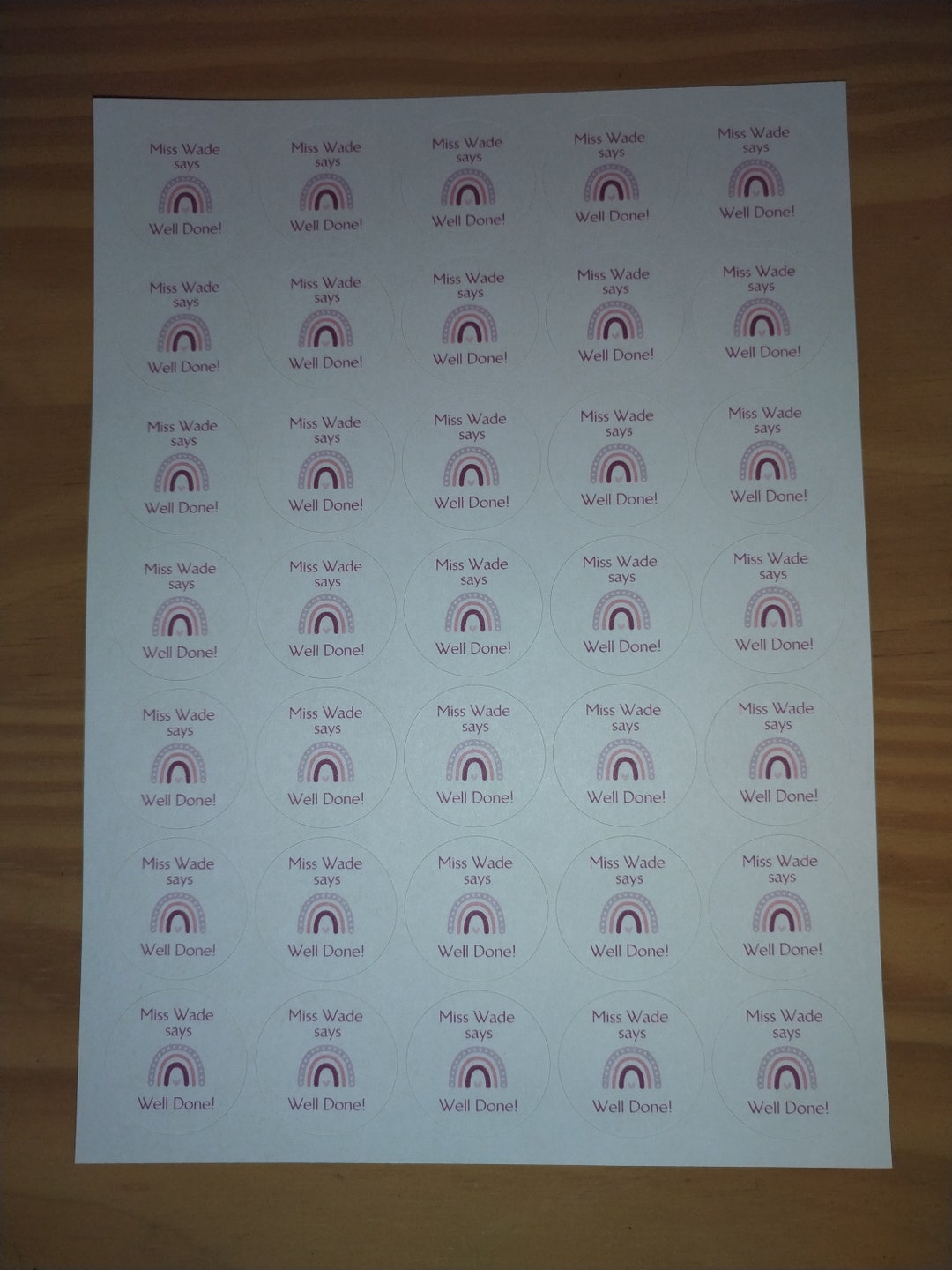 Personalised Teacher Stickers / Well Done Stickers/ I Am Brave Stickers ...