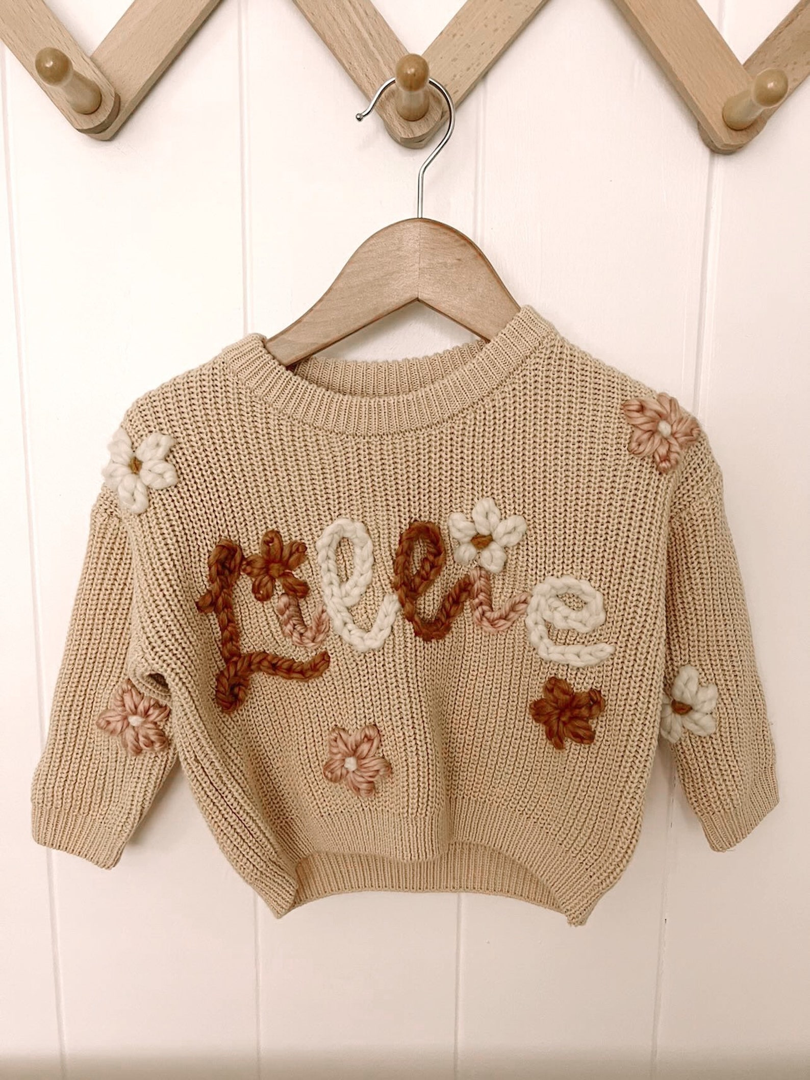 Personalized Embroidered Name Sweater With All Over Flowers - Etsy