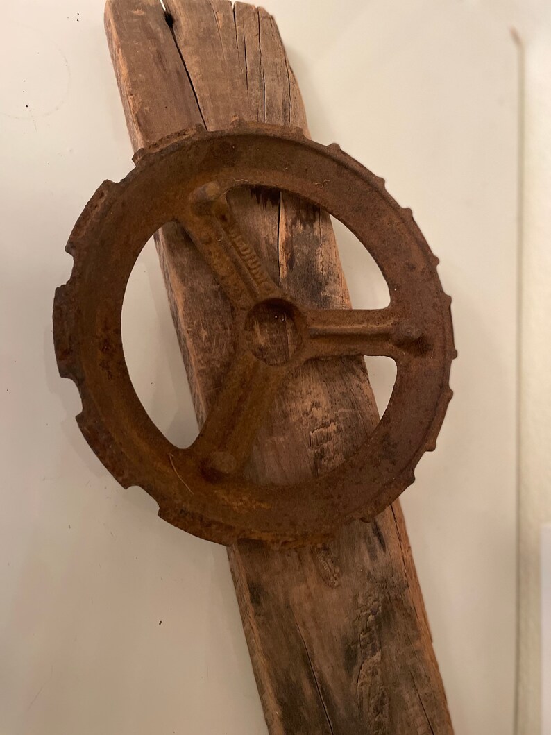 Antique Cast Iron Planter Seed Disc Retro Farm Decor Rustic Tractor ...