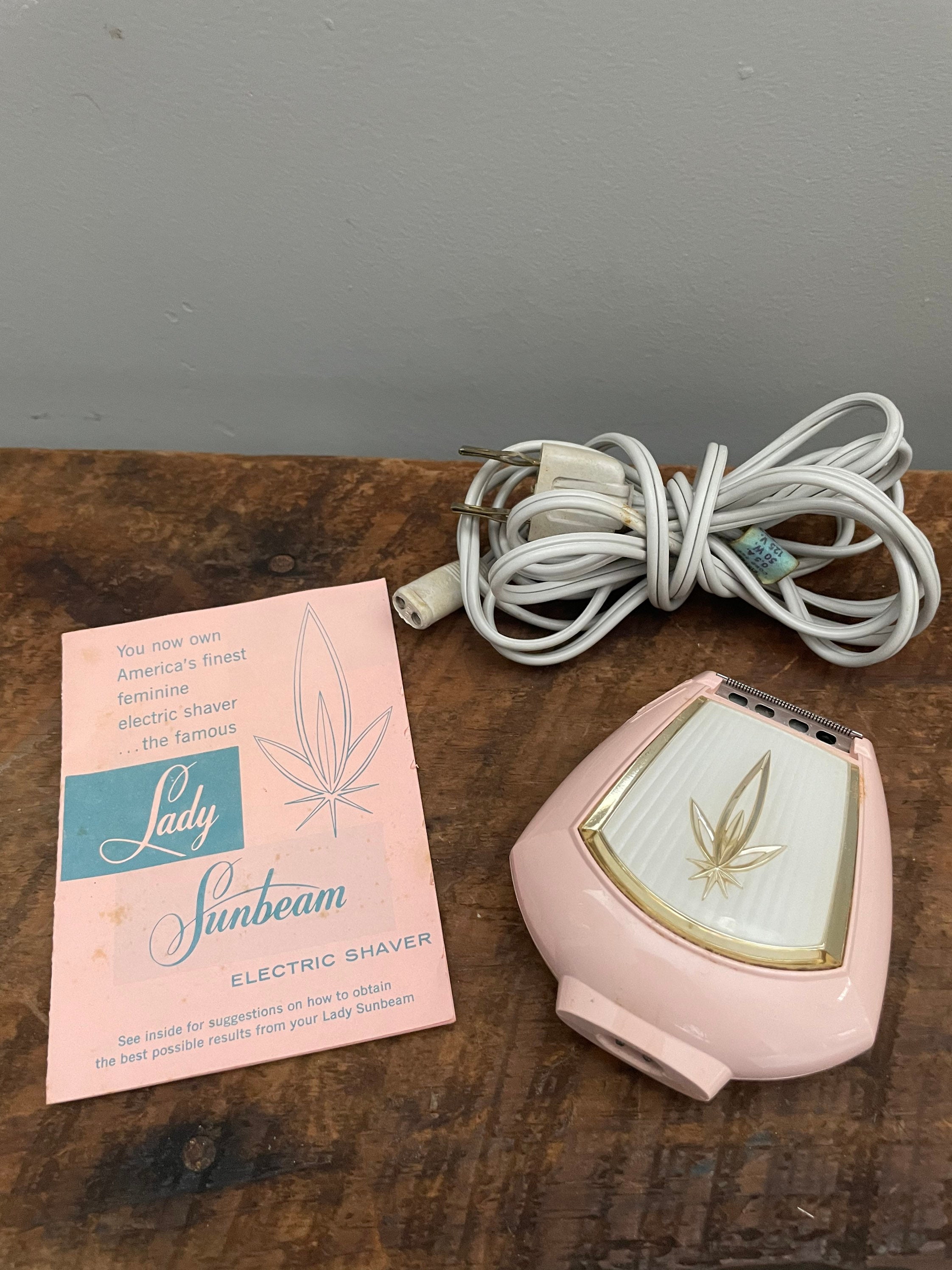Vintage Pink Lady Sunbeam Electric Leg and Underarm Razor - Works! - Etsy