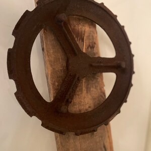 Antique Cast Iron Planter Seed Disc Retro Farm Decor Rustic Tractor ...