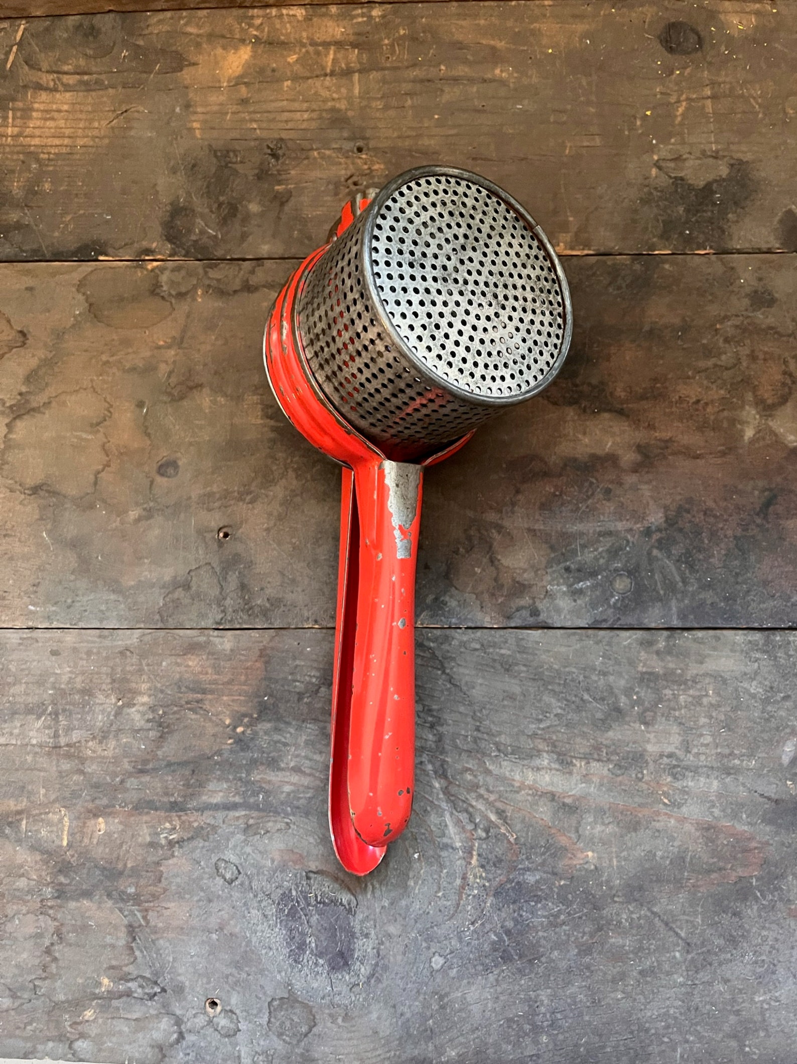 Vintage Metal Ricer ~ Potato Masher ~ Red ~ Farmhouse Kitchen Decor - Etsy