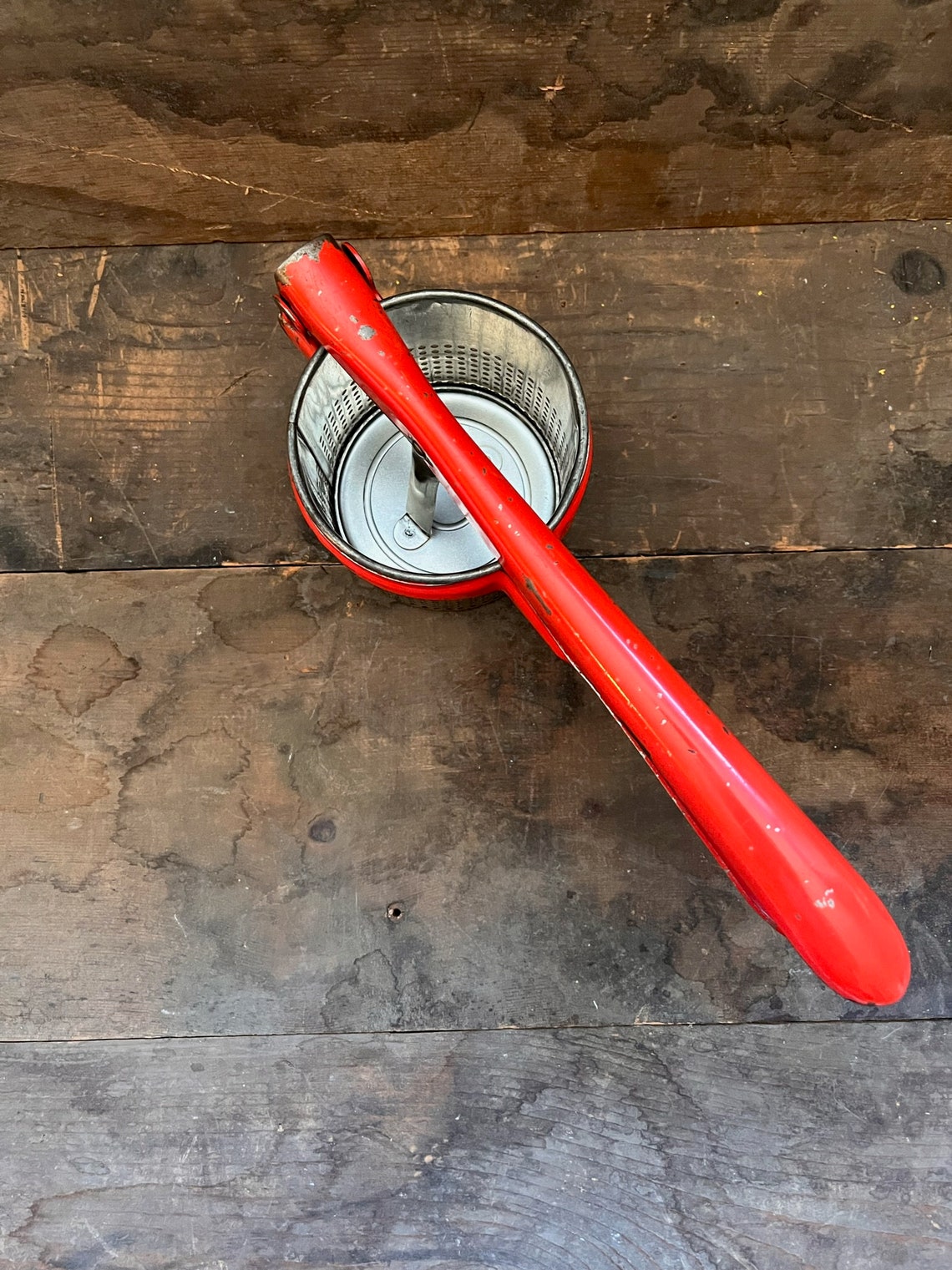 Vintage Metal Ricer Potato Masher Red Farmhouse Kitchen Decor - Etsy