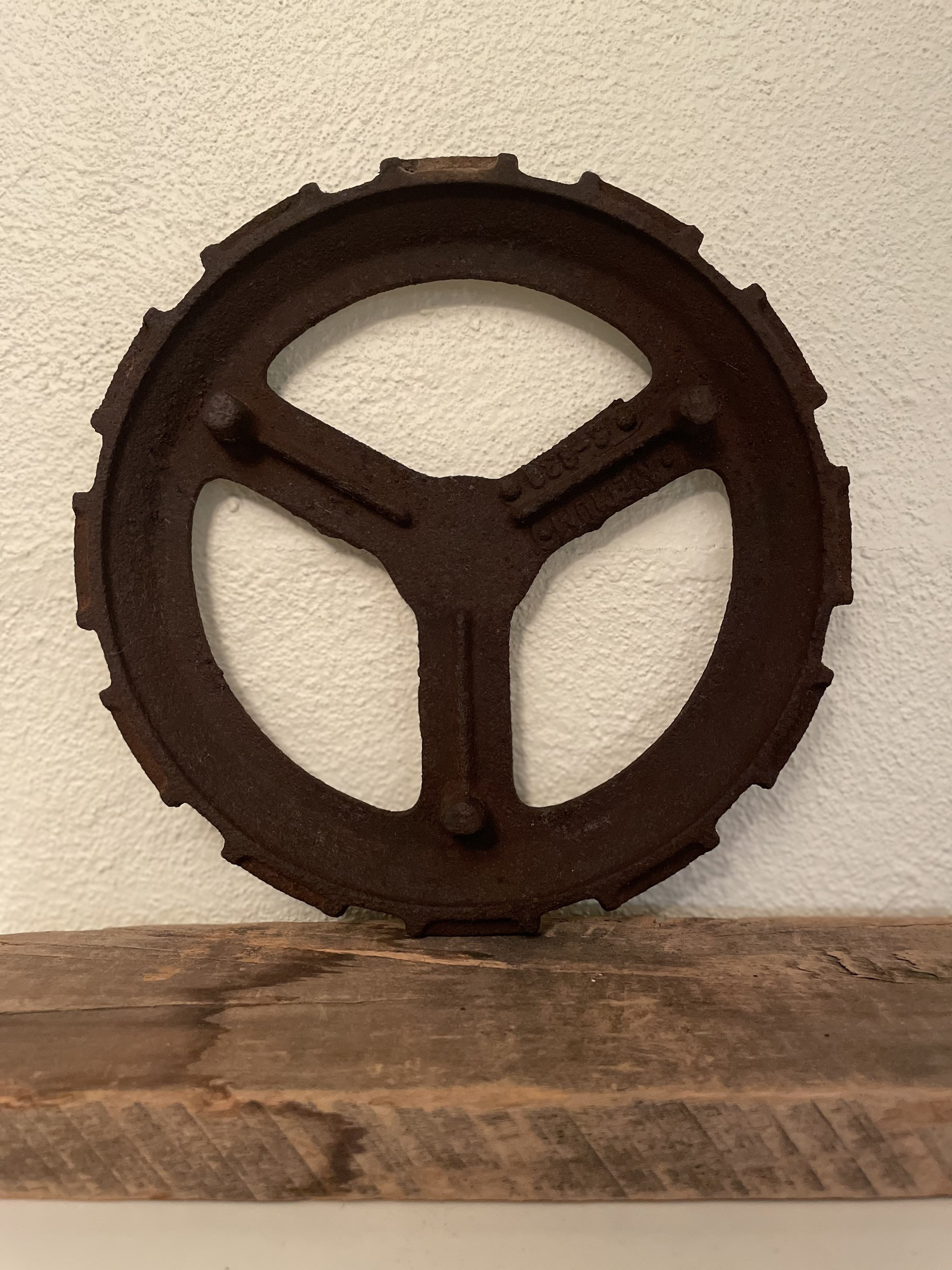 Antique Cast Iron Planter Seed Disc Retro Farm Decor Rustic Tractor ...