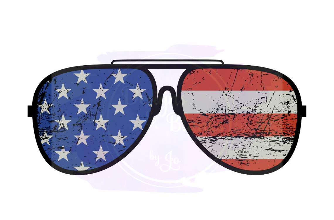 Patriotic American Flag Sunglasses Png Graphic Download - Sublimation ...