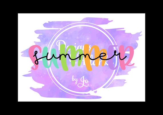 Hello Summer Rainbow Font Png Graphic Download Sublimation | Etsy