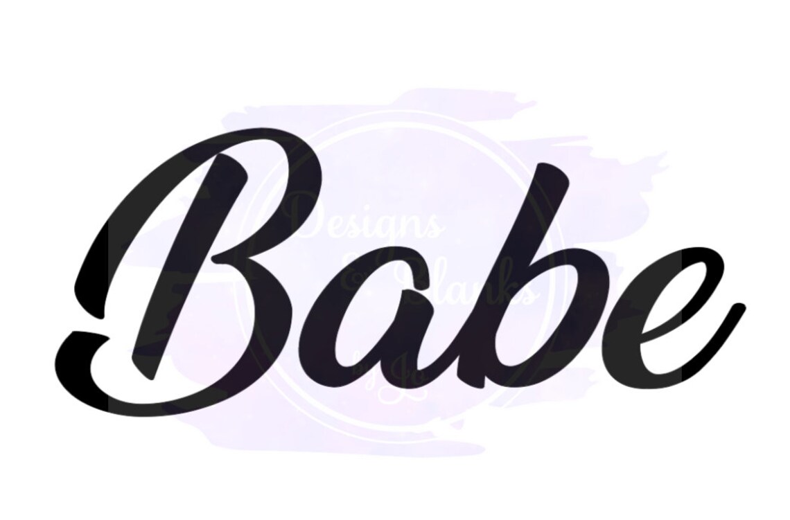 Babe Simple Cursive Font Png Graphic Download | Etsy