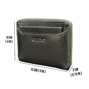 Zippered Leather Wallet for Women, With Slide Out Card Holder, RFID ...