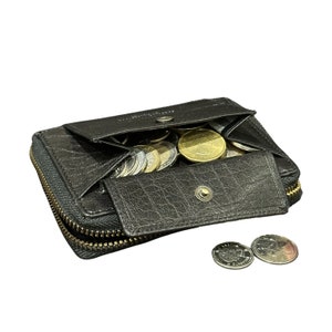 Zippered Leather Wallet for Women, With Slide Out Card Holder, RFID ...