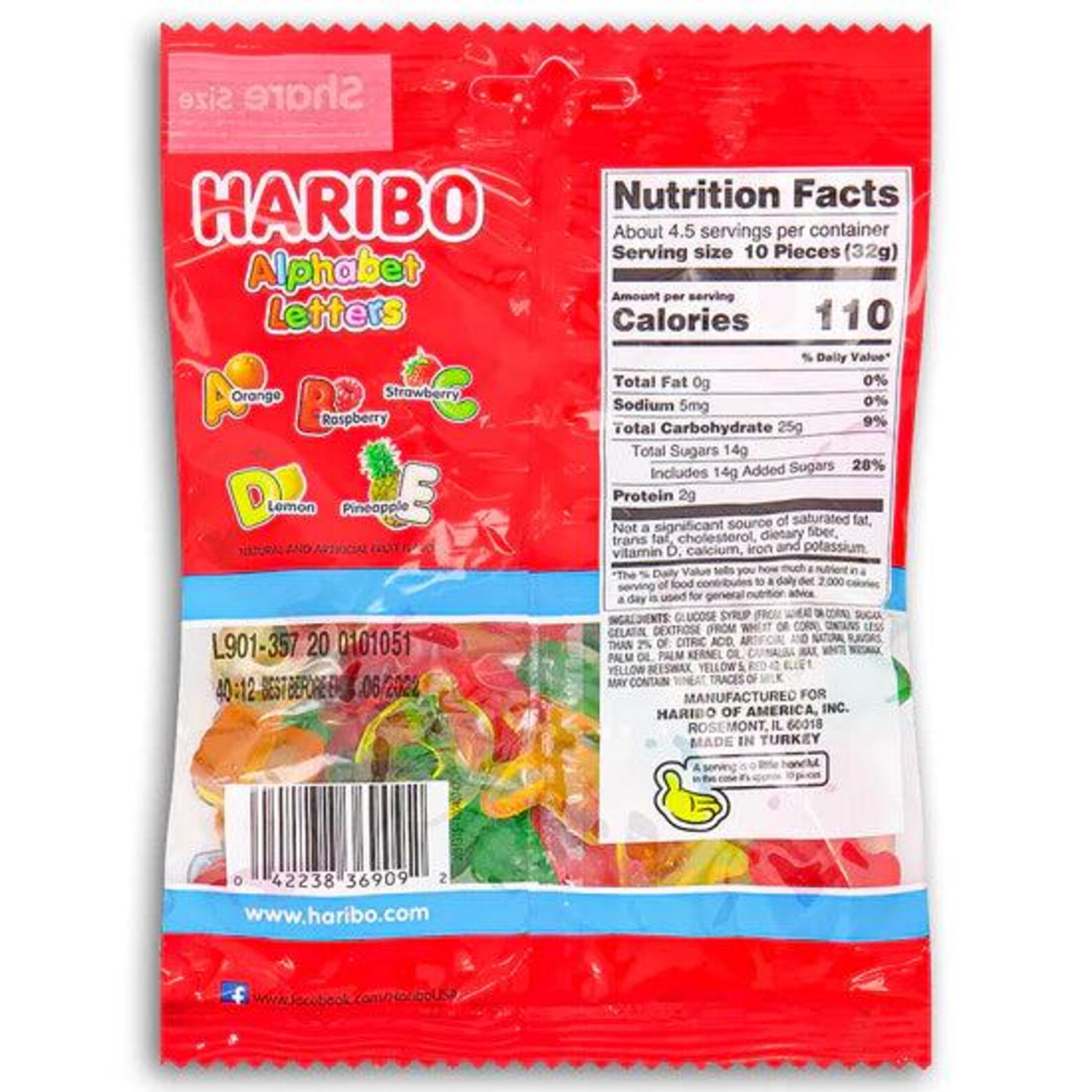 Haribo Alphabet Letters Gummi Candy, Haribo, German Candy, Custom Candy ...