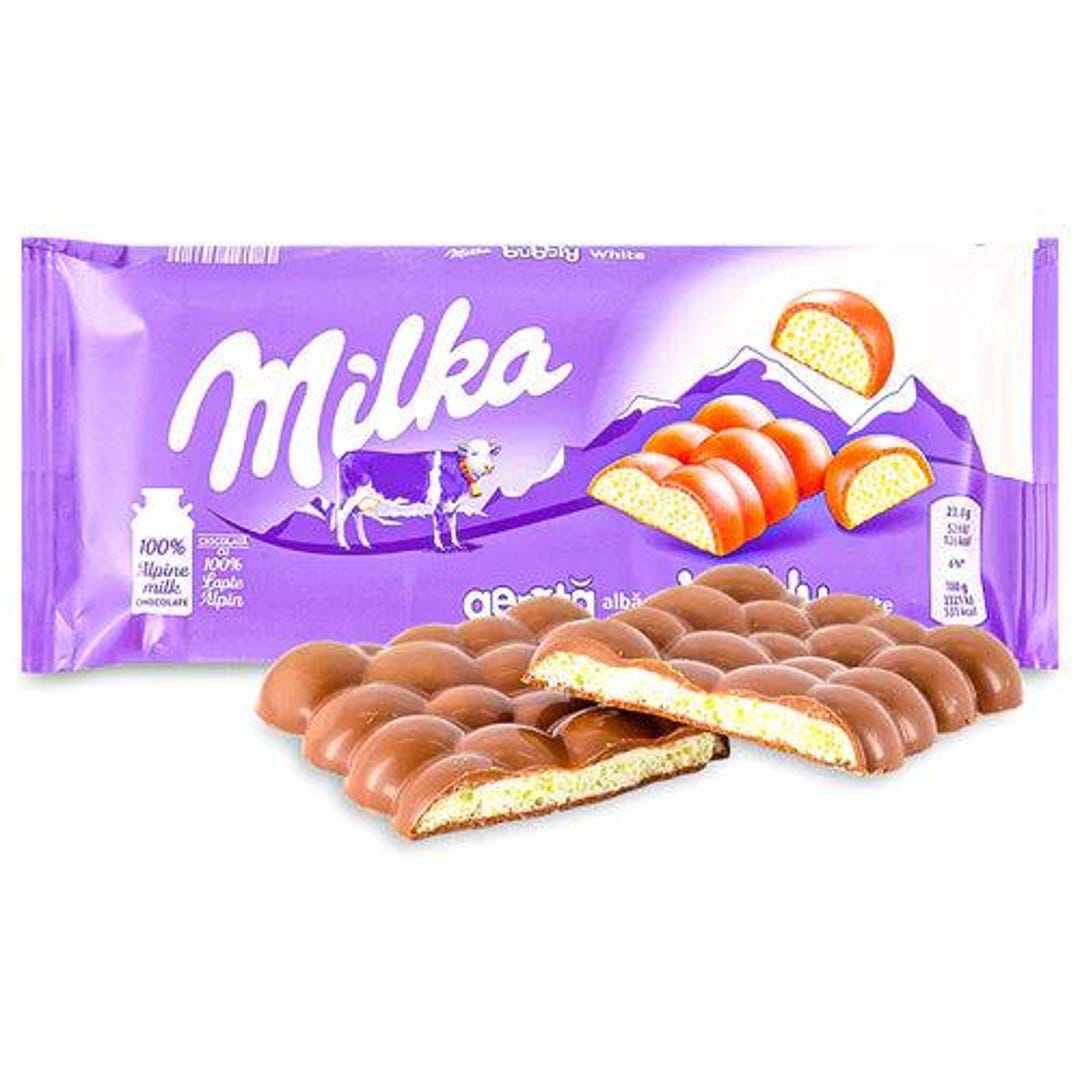 Milka Bubbly White Chocolate, Custom Candy, Candy Box, Specialty Candy ...