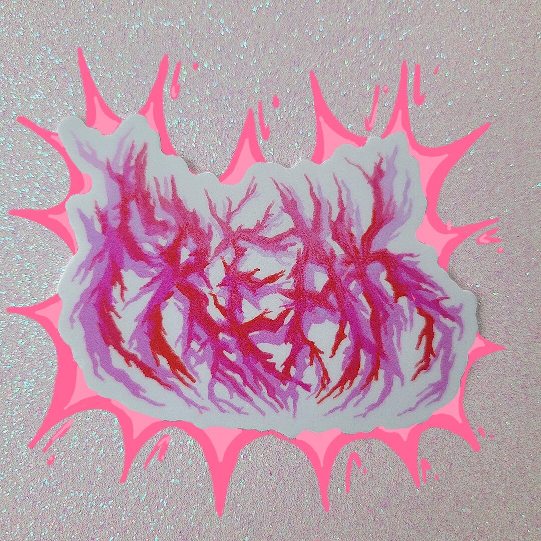 Freak Hot Pink Metal Font Sticker - Etsy