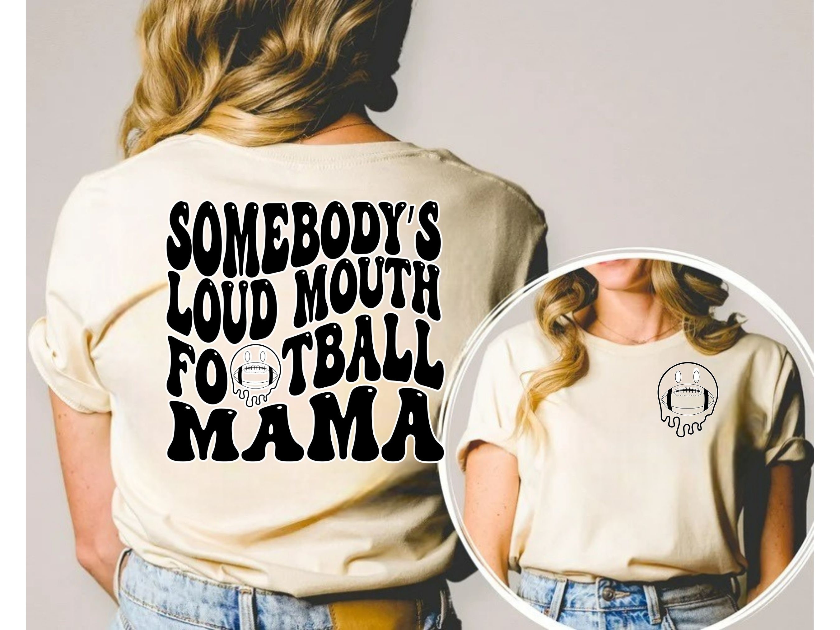 Retro Football Mom Shirt Somebodys Loud Mouth Football Etsy
