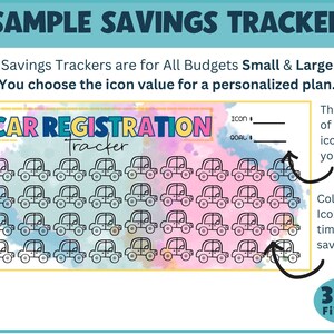 Car Registration Mini Savings Challenge, Printable Car Registration ...