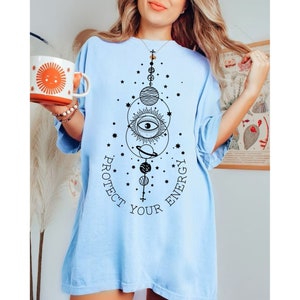All Seeing Eye Shirt, Sun and Moon Shirt, Evil Eye Shirt, Spiritual ...