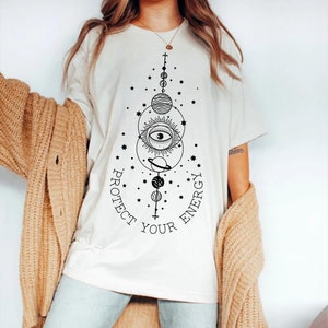 All Seeing Eye Shirt, Sun and Moon Shirt, Evil Eye Shirt, Spiritual ...
