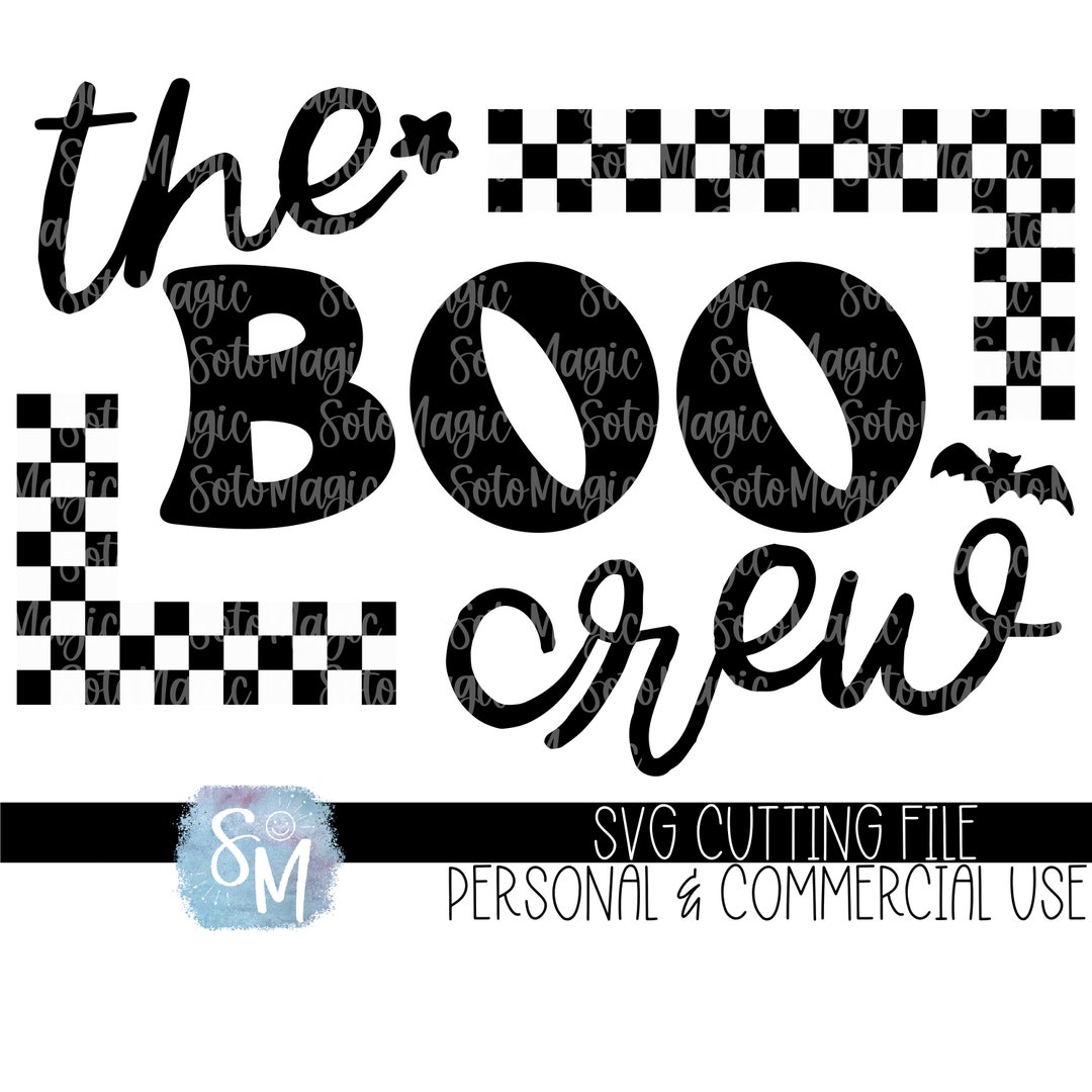 The Boo Crew SVG Retro Halloween Cut File - Etsy