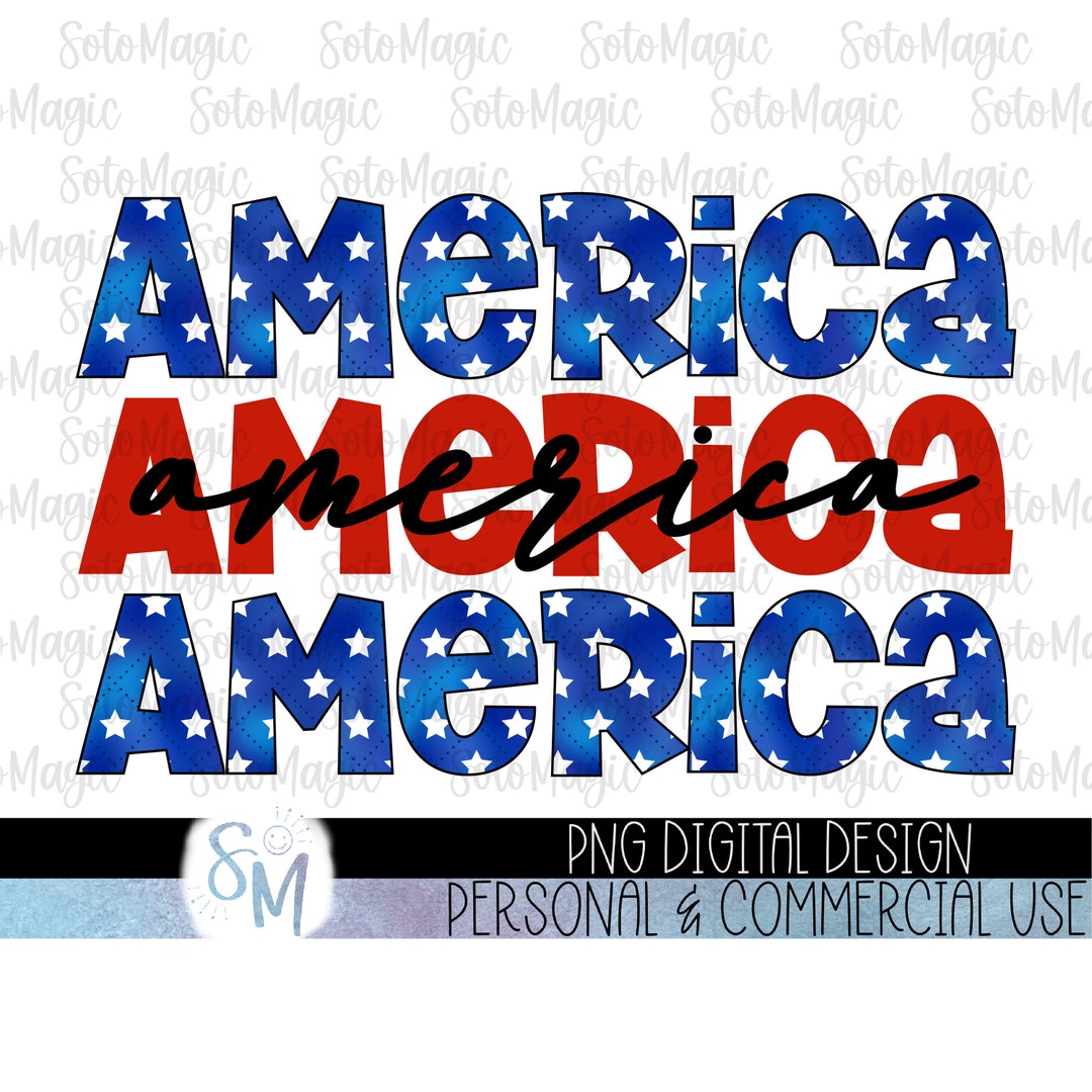 America X3 PNG 4th of July PNG - Etsy