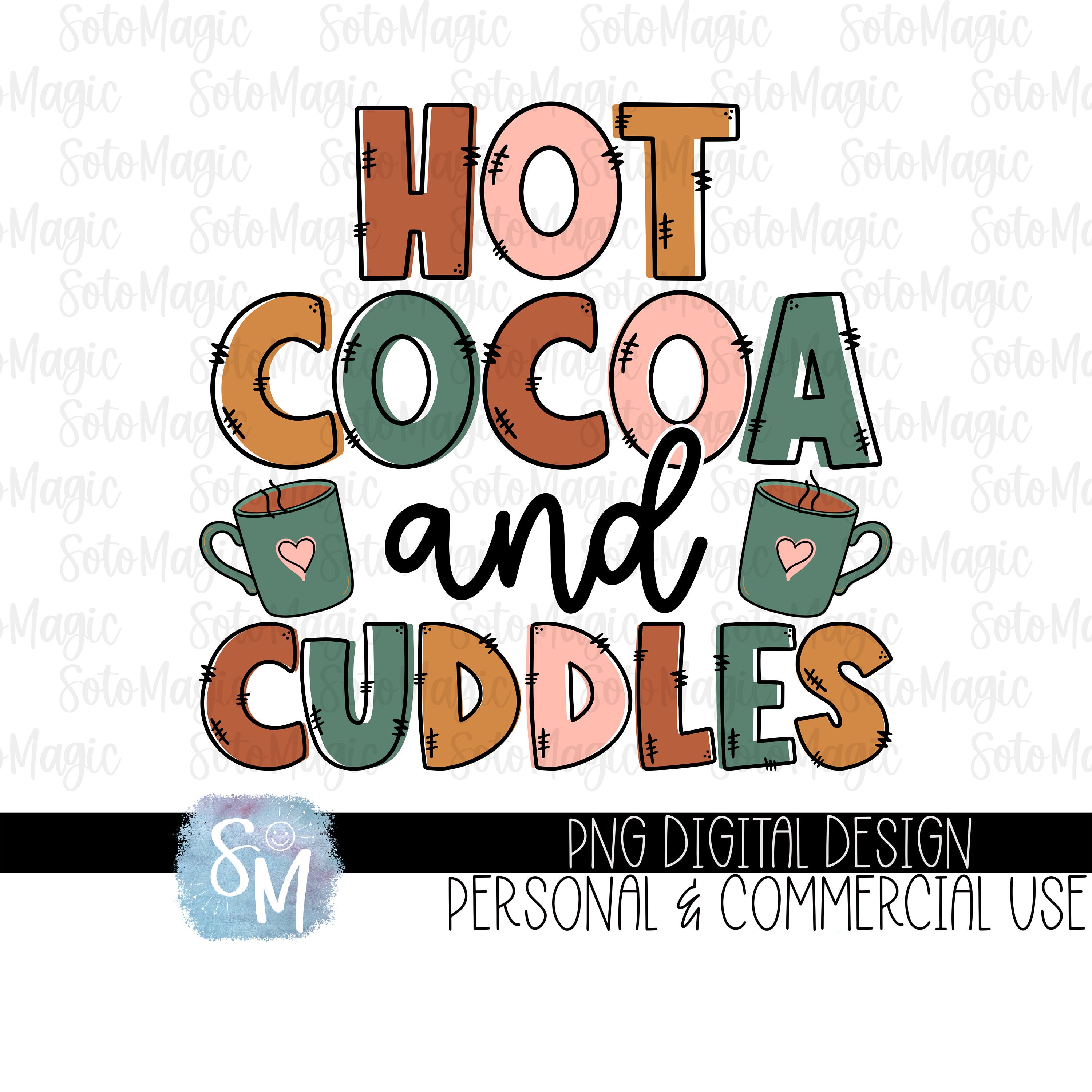 Hot Cocoa and Cuddles PNG Fall/autumn PNG - Etsy